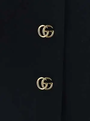 Gucci Wool Crepe Mini Skirt With Double G Buttons