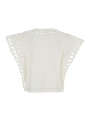 Isabel Marant Étoile Odyle Crew Neck Top With Cut-out Details - White