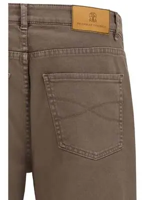 Brunello Cucinelli Cotton Jeans With Turn-up Hem