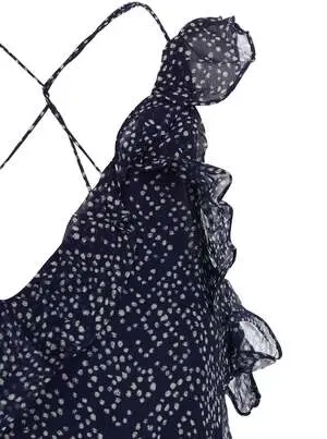 Isabel Marant Étoile Flared V-neck Dress With Ruffles - Multicolor