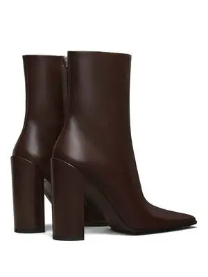 Alaïa Square Ankle Boots - Brown