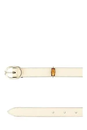 Gucci Leather Belt With Oval Buckle - Multicolor