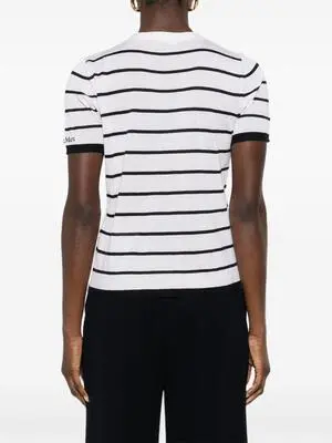 Max Mara Striped Crewneck Short Sleeve T-shirt - Multicolor