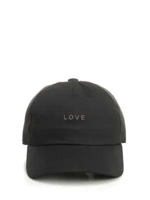 Rick Owens Baseball Cap With Embroidered Lettering - Black