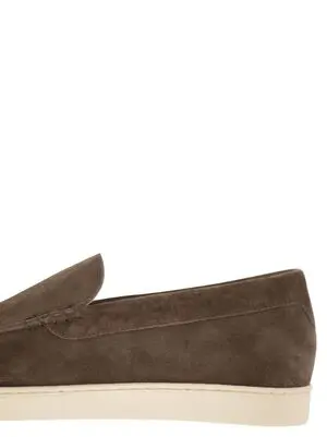 Brunello Cucinelli Chevron Suede Moccasin Trainers