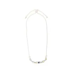FORTE_FORTE Tone Multi-stone Necklace With Heart Pendant - Silver