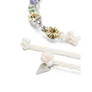 FORTE_FORTE Tone Multi-stone Necklace With Heart Pendant - Silver