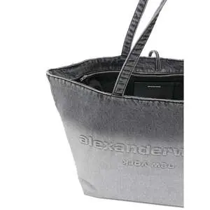 Alexander Wang Grey Embossed Logo Tote Bag
