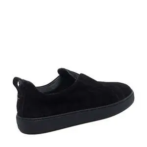 Santoni Victory Suede Slip-on Sneakers - Blue