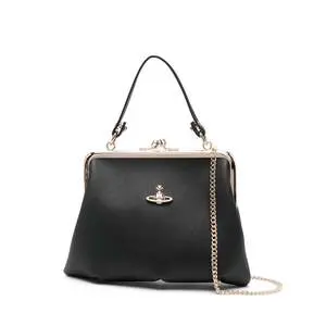 VIVIENNE WESTWOOD Metallic Logo Plaque Clutch Bag