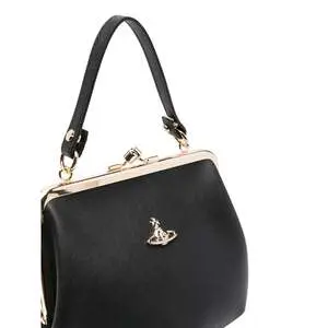 VIVIENNE WESTWOOD Metallic Logo Plaque Clutch Bag