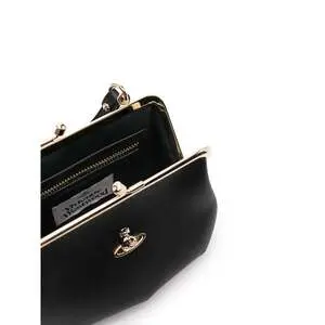 VIVIENNE WESTWOOD Metallic Logo Plaque Clutch Bag