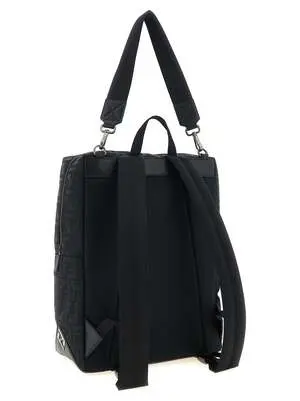 Fendi Lui Ff Nylon Backpack With Leather Details