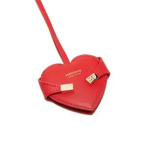 FERRAGAMO Heart Shaped Mirror Strap Accessory With Gold-tone Hardware