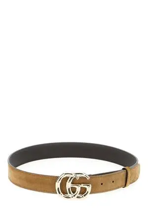 Gucci Leather Belt With Interlocking G Buckle - Multicolor