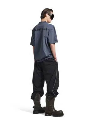 Balenciaga Back Medium Fit T-shirt In Faded Jersey - Blue