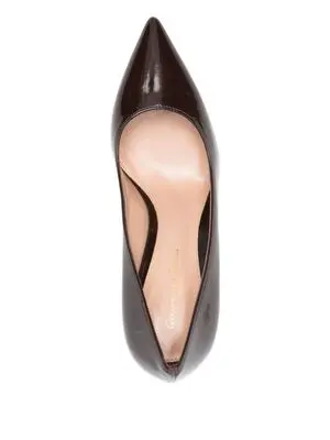 GIANVITO ROSSI Glossy Nappa Leather Pumps - Red