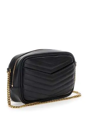 Saint Laurent Lou Mini Shoulder Bag With Cassandre Detail In Quilted Leather - Multicolor