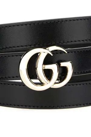 Gucci Logo Buckle Leather Belt