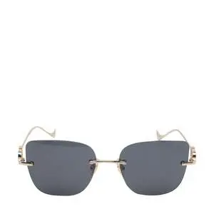 Valentino Garavani Geometric Rimless Sunglasses - Gray
