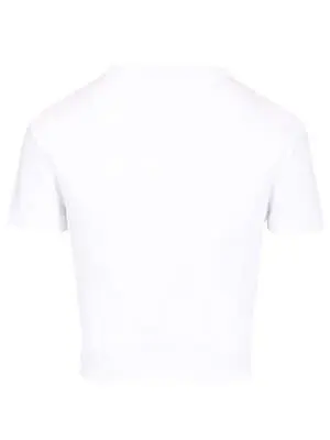 Fendi Ribbed Cropped Top With Logo Detail