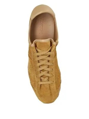 Jacquemus Le Tennis Sneakers In Embossed Suede - Brown