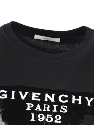 Givenchy Cotton T-shirt With Tape Print - Black