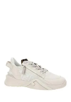 Fendi Flow Running Sneakers With Raised Sole And Monogram Detail - Multicolor