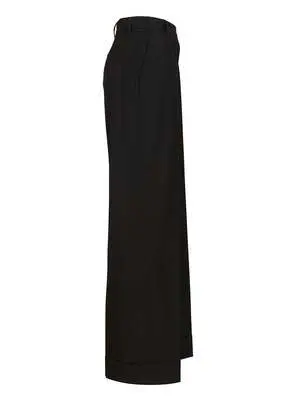 Dolce & Gabbana Wool Gabardine Trousers - Black
