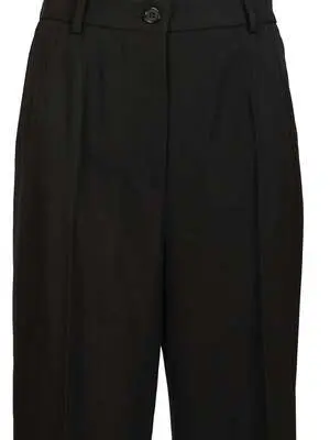 Dolce & Gabbana Wool Gabardine Trousers - Black