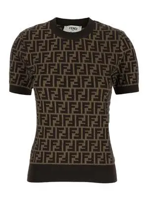 Fendi Slim Fit T-shirts For Women