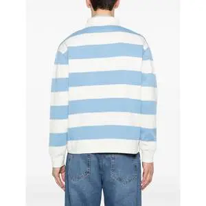 Axel Arigato Striped Cotton Wool Blend Polo Knitwear