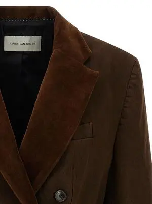 Dries Van Noten Befya Double Breasted Blazer - Brown