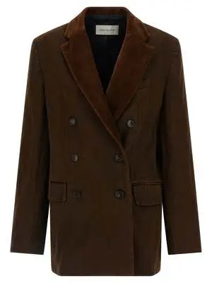 Dries Van Noten Befya Double Breasted Blazer - Brown