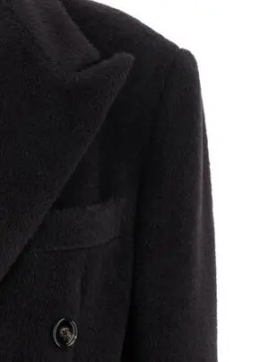 Tagliatore Double-breasted Faux Fur Coat - Brown