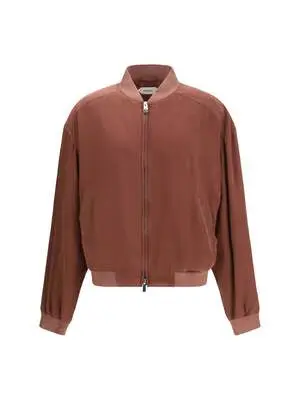 Versace Overdyed Silk Bomber Jacket - Multicolor
