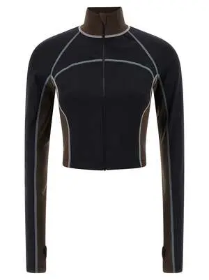 Fendi Color Block Technical Fabric Top - Black