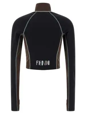 Fendi Color Block Technical Fabric Top