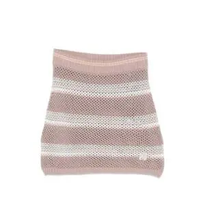 Amiri Striped Knitted Design Skirt - Cream