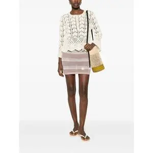 Amiri Striped Knitted Design Skirt