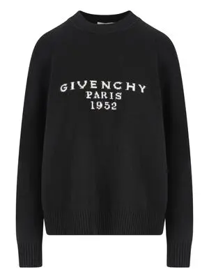 Givenchy Paris 1952 Pullover In Wool And Cashmere - Black
