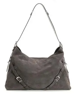 Givenchy Voyou Large Suede Shoulder Bag - Gray
