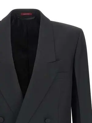 Gucci Double-breasted Technical Panama Blazer - Black