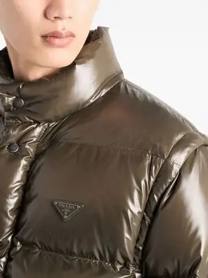 Prada Medium-weight Re-nylon Down Jacket - Green