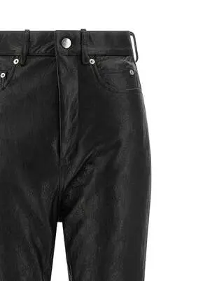 Rick Owens Bolan Bootcut Leather Trousers