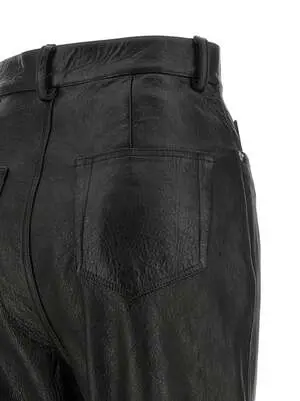 Rick Owens Bolan Bootcut Leather Trousers
