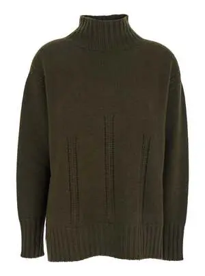 TOM FORD TOM FORD Cashmere And Cotton Blend Sweater With Mock Neck And Dropped Shoulders