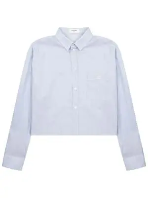 CELINE CELINE Cropped Shirt With Triomphe Embroidery
