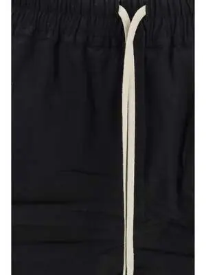 Rick Owens Cotton Drawstring Shorts - Black
