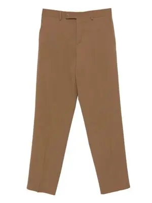 Fendi Wool Cigarette Trousers - Brown